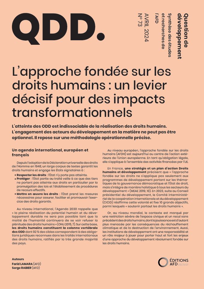 L’approche fondée sur les droits humains : un levier décisif pour des ...